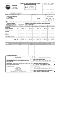 Fillable Online Sos Idaho R O6 2906 LOBBYIST MONTHLY REPORT FORM Sos