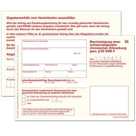 Formular Chronische Erkrankung Muster 55 Eine Chronische Erkrankung