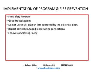Fire Safety Training Guidelines Presentation PPT