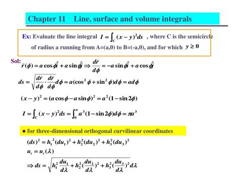 ppt chapter 11 line surface and volume integrals powerpoint presentation id 688474