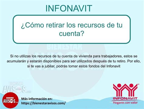 Infonavit Cómo retirar los recursos de tu cuenta