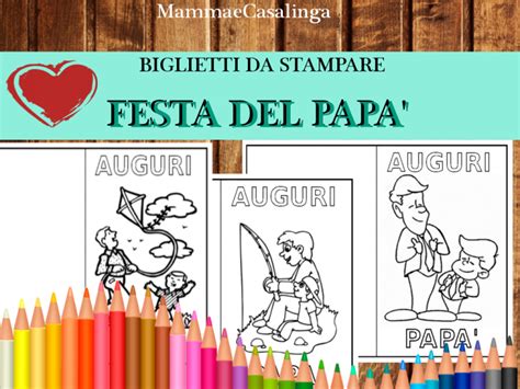 Biglietto Festa del Papà da stampare e colorare