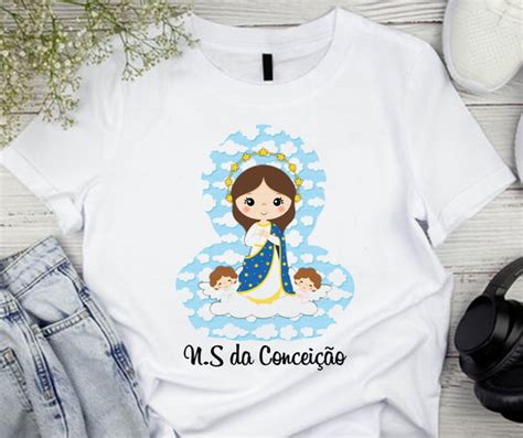 Camiseta Religiosa Nossa Senhora da Conceição no Elo7 RA Produtos