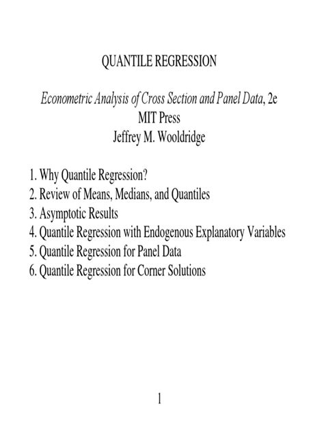 econometric analysis of cross section and panel data 2e pdf ordinary least squares