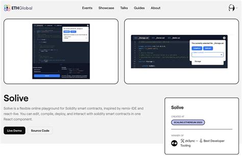 0xAA on Twitter 在最近参加的 ETHGlobal 黑客松上我们开发的 Solive灵活的