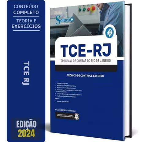 Apostila Tce Rj 2024 Técnico De Controle Externo MercadoLivre