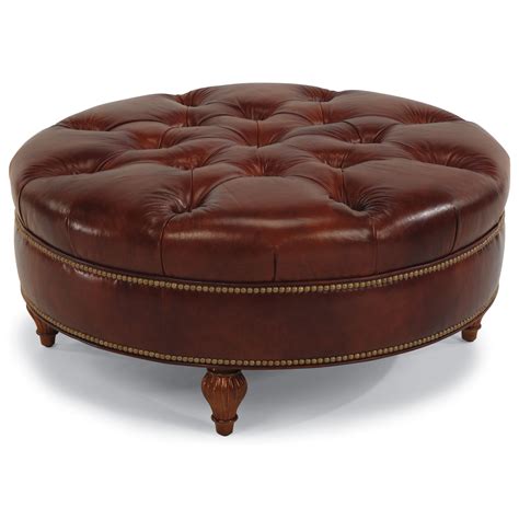 Round Leather Ottomans Foter