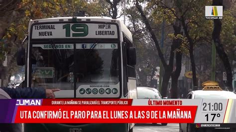 UTA Tucumán confirmó el paro de colectivos para el día lunes 7 a partir