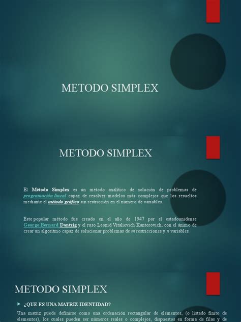 metodo simplex pdf programación lineal optimización matemática