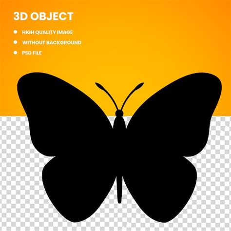 Ilustración 3d de la mariposa monarca Archivo PSD Premium