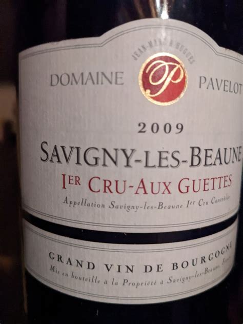 2009 Domaine Pavelot Jean Marc et Hugues Savigny lès Beaune 1er Cru