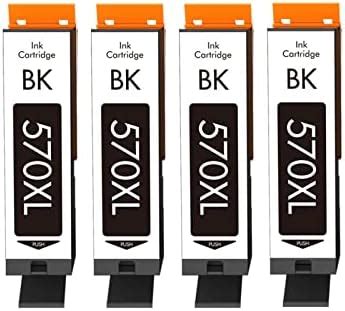 5 Ink Cartridges Compatible With Canon PGI 570 PGBK Black For Pixma