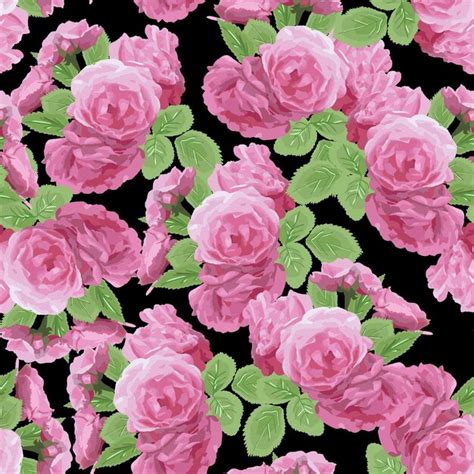Premium Vector Rose Seamless Pattern