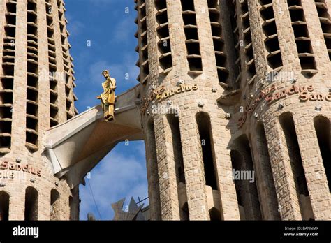 Risen Christ Sagrada Família Passion Facade Gaudi Barcelona Stock Photo