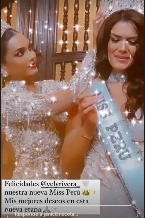 Miss Perú 2021 Janick Maceta envía mensaje a Yely Rivera RPP Noticias