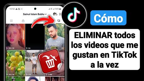 Cómo ELIMINAR todos los videos que me gustan en TikTok a la vez