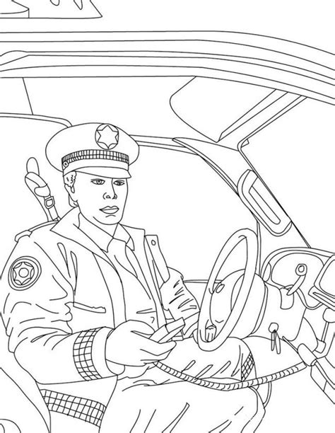 Disegni Di Macchina Della Polizia Da Colorare