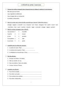 L Infinitif Apr S Une Pr Position Exercice Pdf