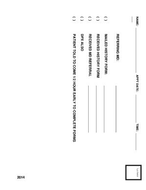 Fillable Online NAME APPT DATE TIME Fax Email Print PdfFiller