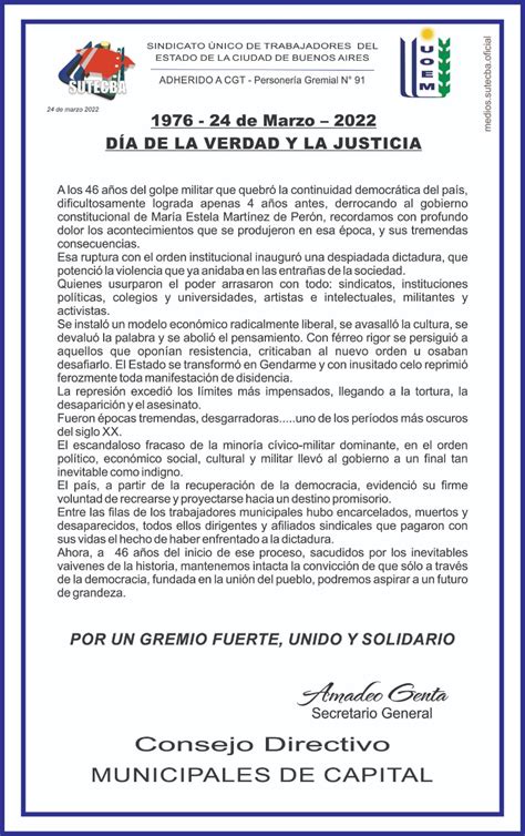 Comunicados de Prensa S U T E C B A Sindicato Único de