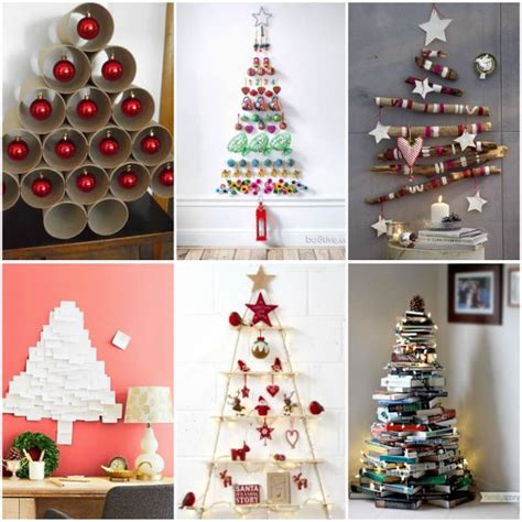 20 ideias para fazer Árvores de Natal baratas diferentes e criativas