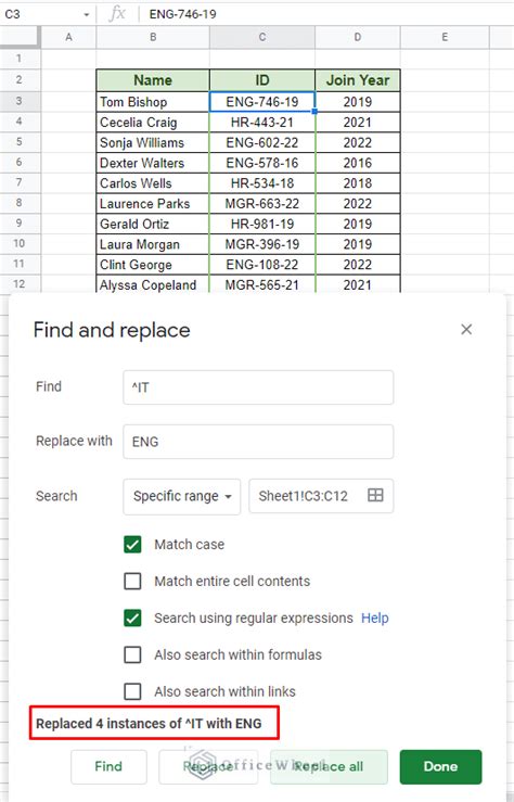 Find And Replace With Wildcard In Google Sheets OfficeWheel