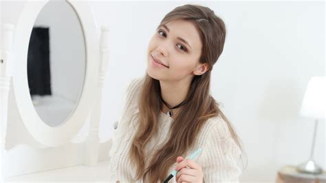 Women Indoors Brunette Stockings Plaid Skirt Sitting Model Mila Azul White Sweater Long