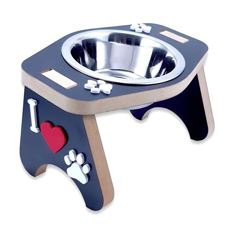 Comedouro Elevado Alimentador Cachorro Cão Gato Tigela Inox