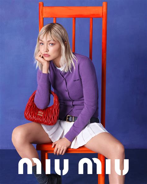 Gigi Hadid Miu Miu Matelassé S S 2023 IMG Models