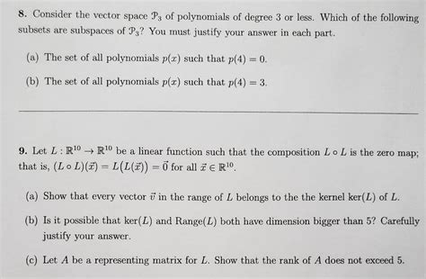 solved 8 consider the vector space p3 of polynomials of
