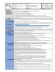 Week 13 PHYSICAL SCIENCE Docx GRADE 11 DAILY LESSON PLAN School