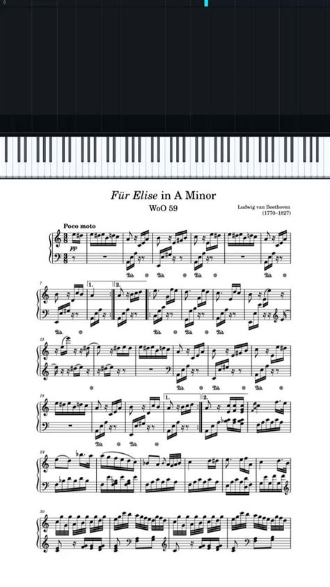Para Elisa F R Elise De Ludwig Van Beethoven Piano Tutorial