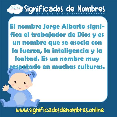 Significado de Jorge Alberto APODOS ORIGEN Y MÁS