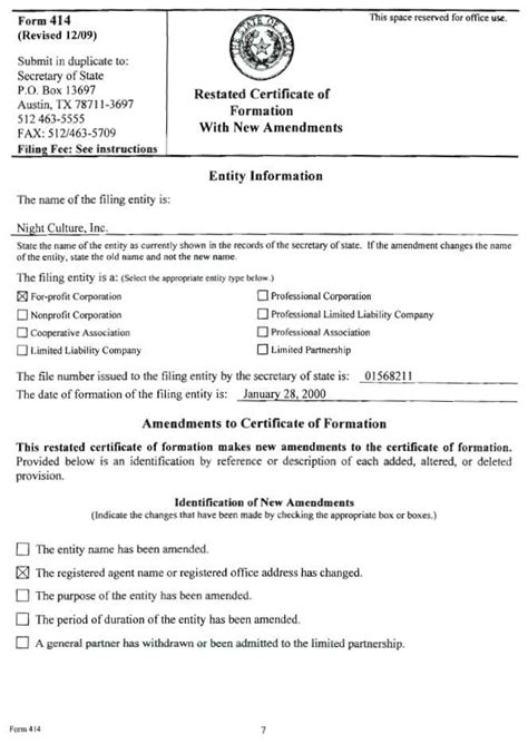 Free Certificate Of Formation Template Sample