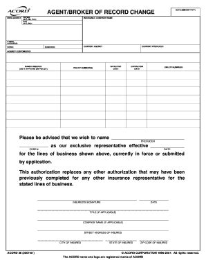 Fillable Online Acord Applications Fax Email Print