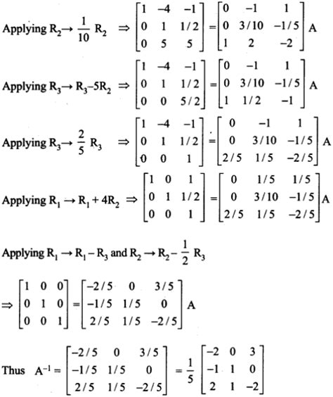 using elementary transformations find the inverse of the following matrices [ 2 3 3 2 2 3