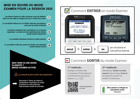 TI Planet Guide TI Mode Examen Session 2020 TI 83 Premium CE Edition