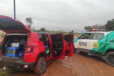 Polícia Militar apreende mais de meia tonelada de drogas em carro