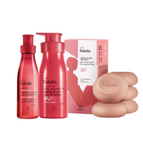 Kit Natura Tamara E Canela Tododia Hidratante Body Splash Sabonete