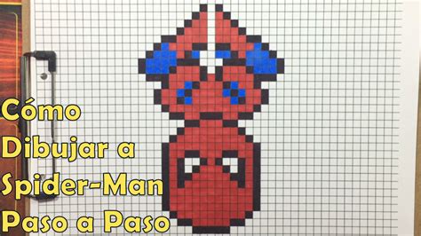Cómo Dibujar a Spider Man en 8 bit o Pixel Art TUTORIAL PASO A PASO