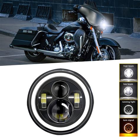 Jual Lampu Depan Motor Day Maker Headlamp Bulat DRL Demon Eyes 7 Inch