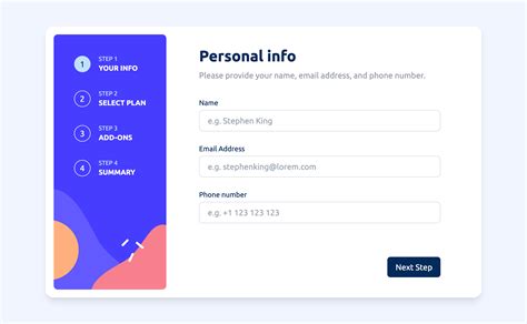 GitHub Felipeog Fm Multi Step Form Here I Used A Frontend Mentor