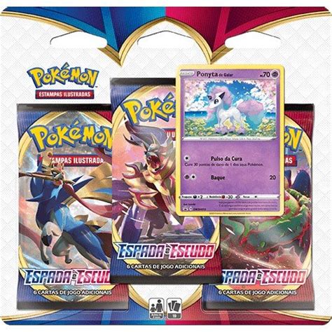 Pokémon Espada e Escudo 1 Triple Pack Ponyta Solo Sagrado Cards