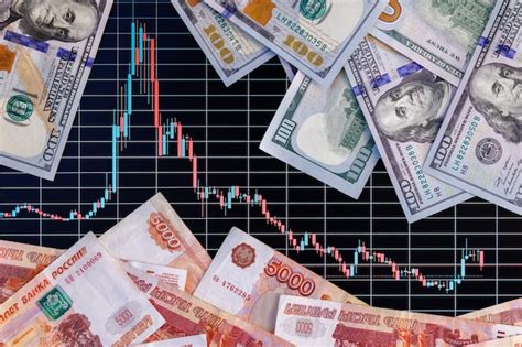 Premium Photo Us Dollar And Russian Ruble Banknotes Over Digital