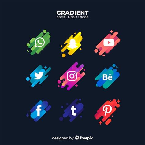 Set De Logotipos De Redes Sociales Vector Gratis