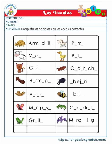 Cómo enseñar las vocales a los niños Lenguaje por grados