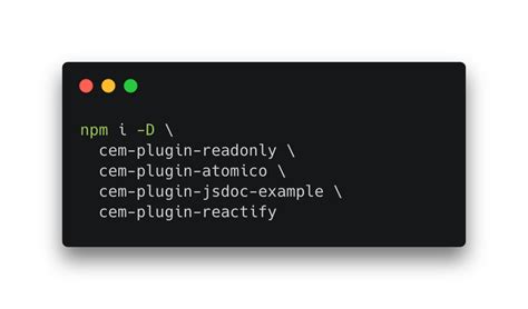 Custom Elements Manifest