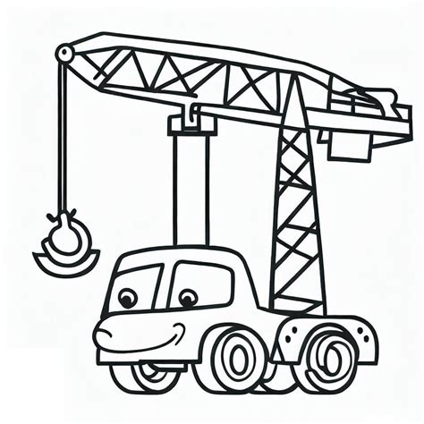 Coloriage Grue de Chantier télécharger et imprimer gratuit sur