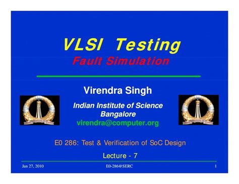 pdf vlsi testing supercomputer education research centreviren courses 2010 e0286 lecture8