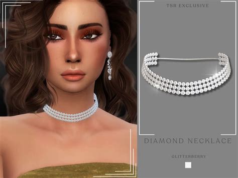 The Sims Resource Diamond Necklace In Sims Sims Tsr Sims
